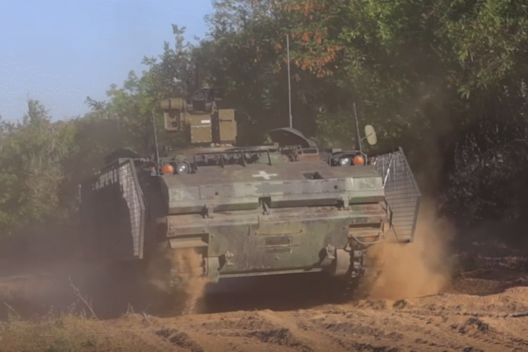 Ukrainian YPR-765 armored personnel carriers are armed with EOS combat ...